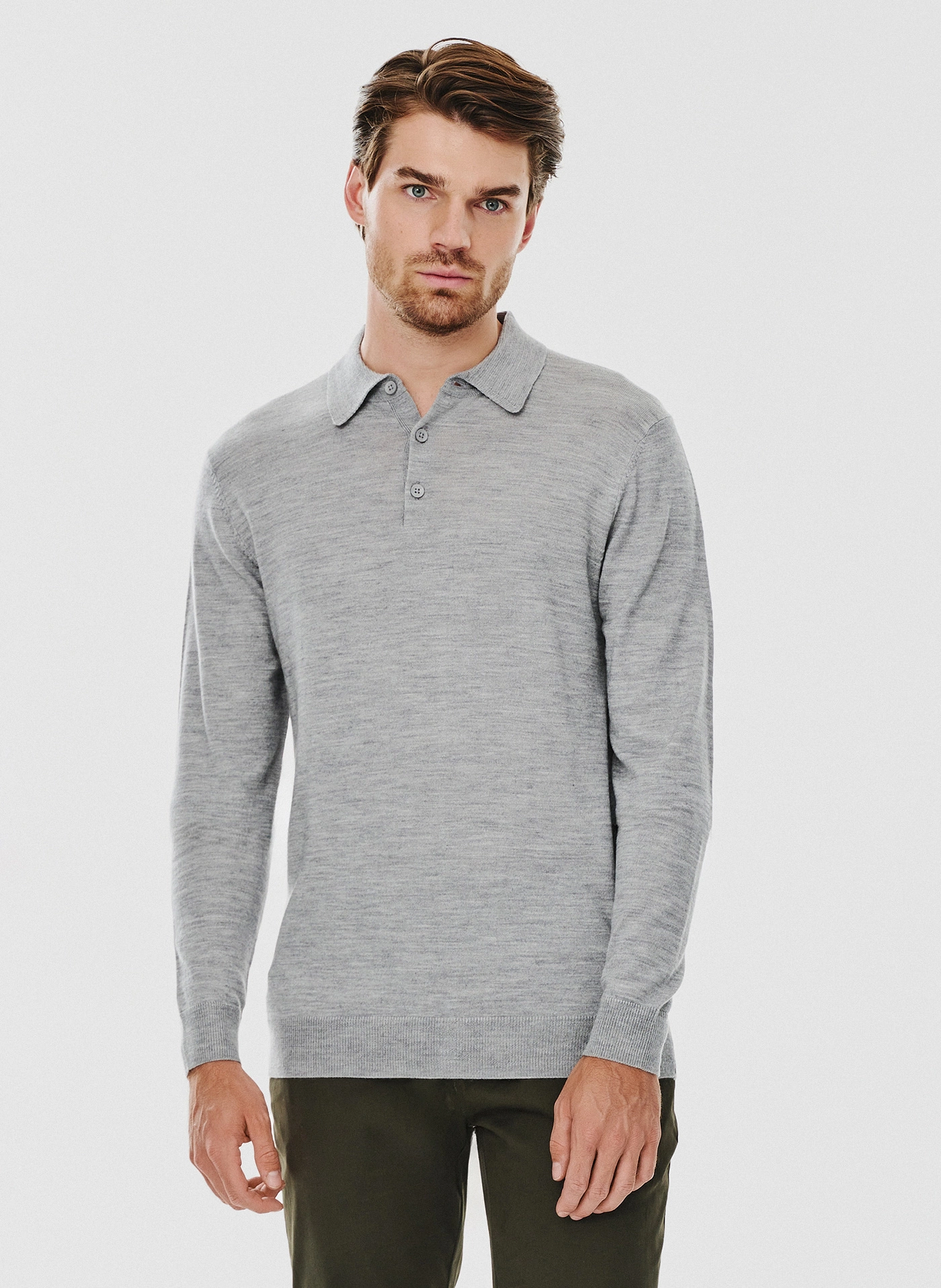 Szary sweter męski - P24WF-2X-012-S-0 - Pako Lorente