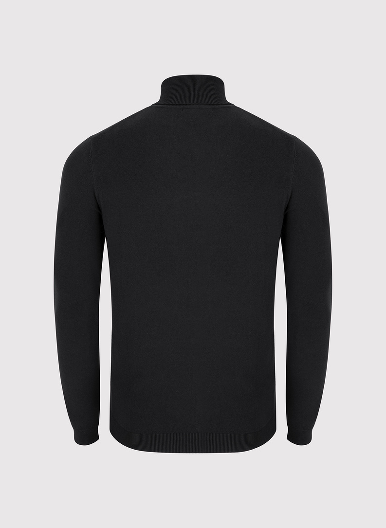 Czarny gładki golf męski - P24WF-2X-010-C-0 - Pako Lorente.