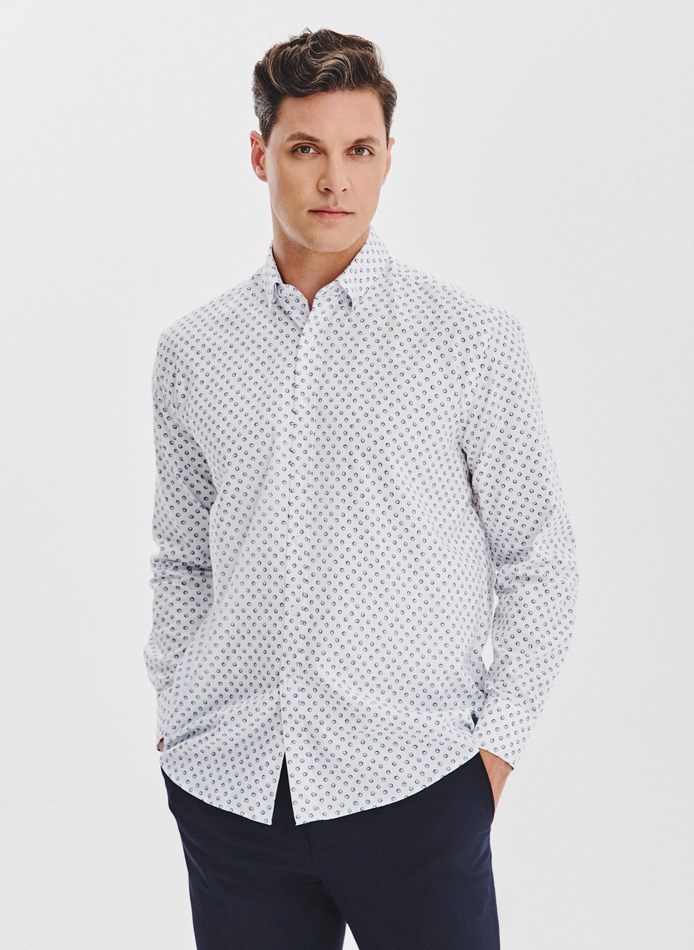 Koszula męska mikrowzór - P25WF-1X-067-B-R - Pako Lorente