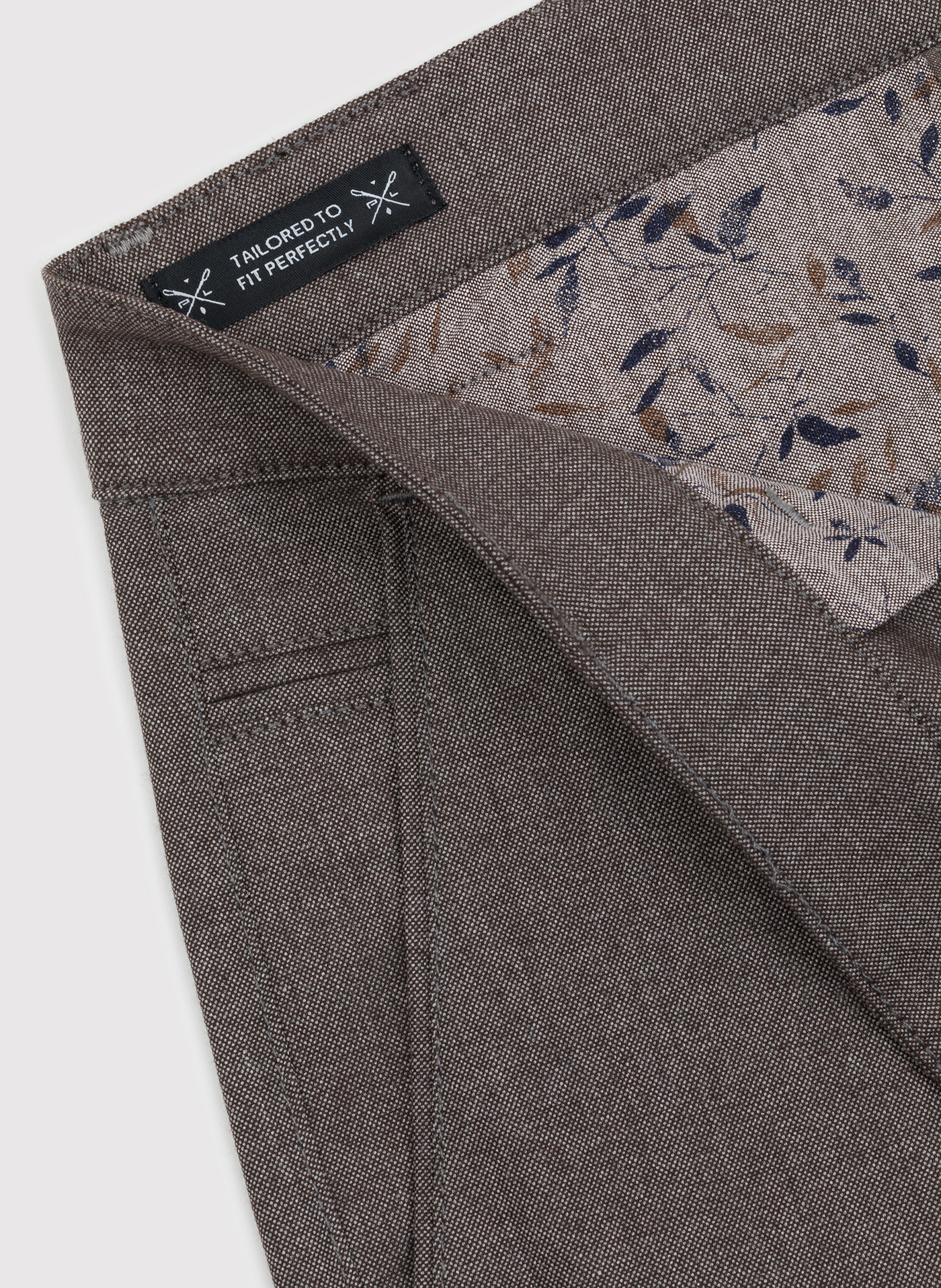 Brązowe casualowe spodnie męskie P23WF-WX-003-A-S - Pako Lorente