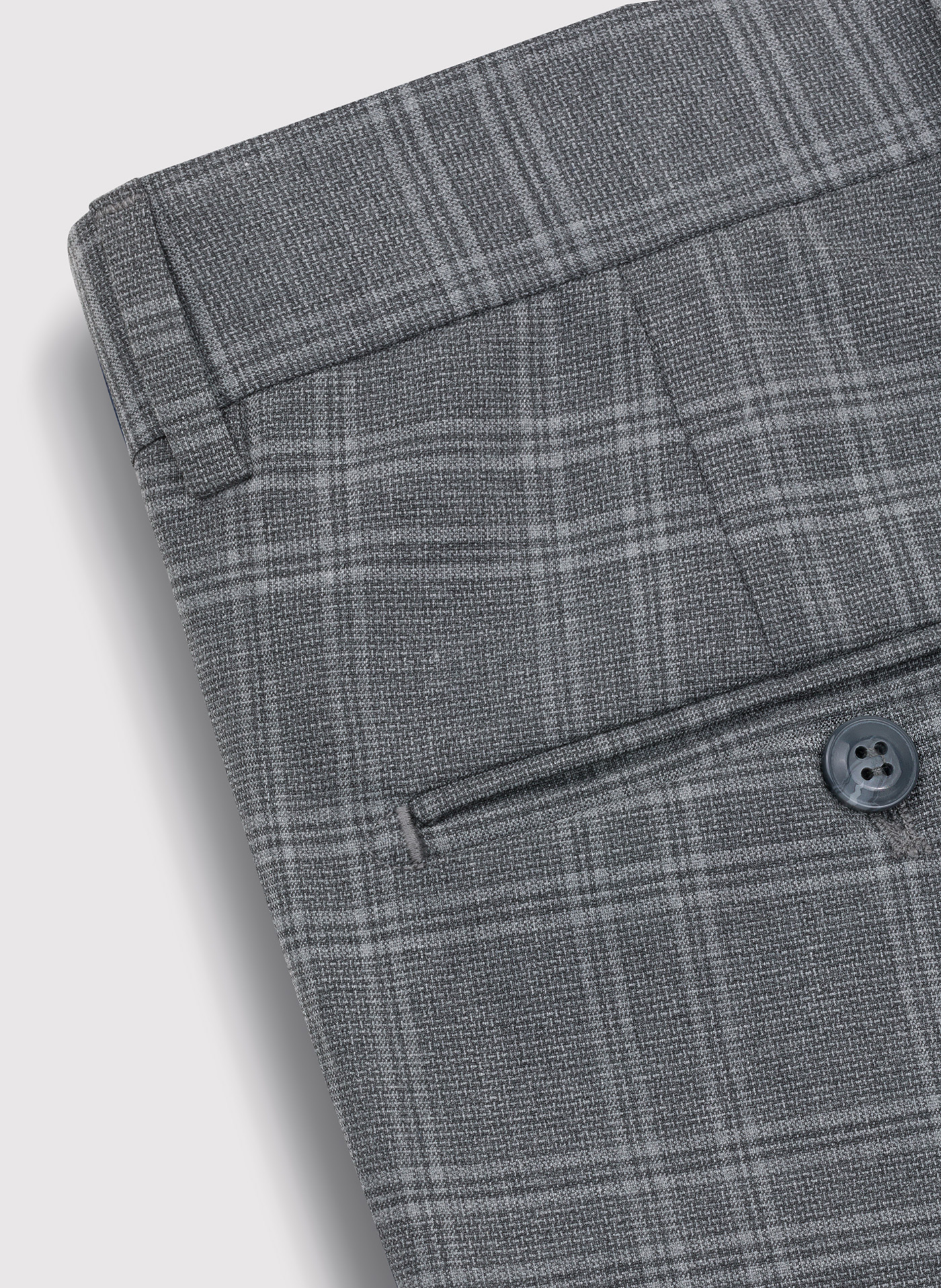 Szare spodnie garniturowe w kratkę P23WF-6G-003-S-S - Pako Lorente