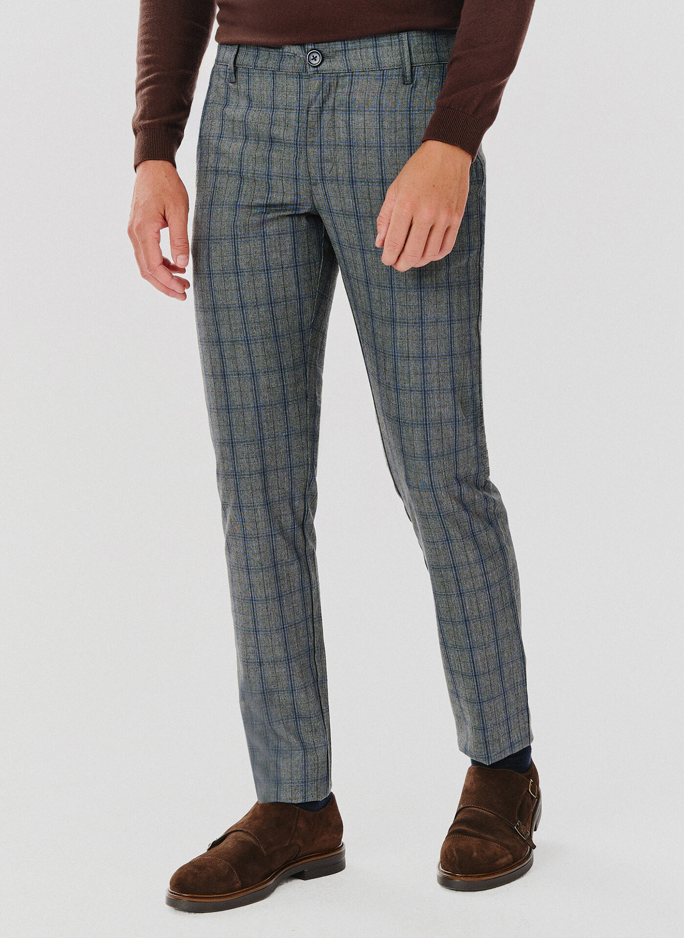 Casualowe spodnie męskie w kolorze szarym - P23WF-WX-001-S-S - Pako Lorente.